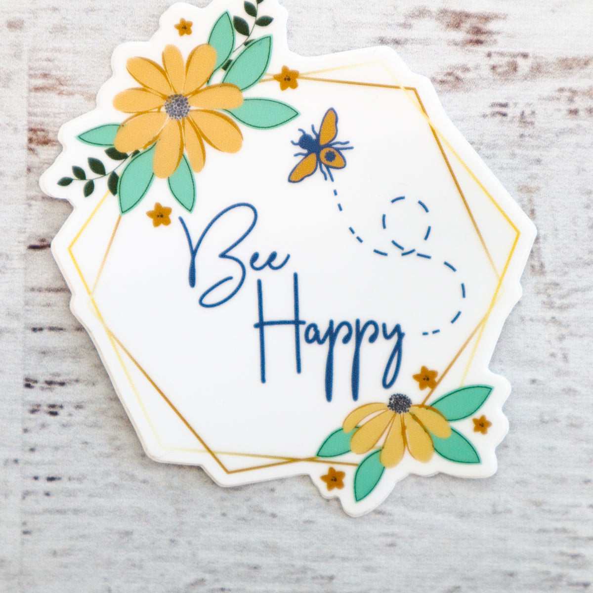 Bee Happy Sticker – Flamingo Toes