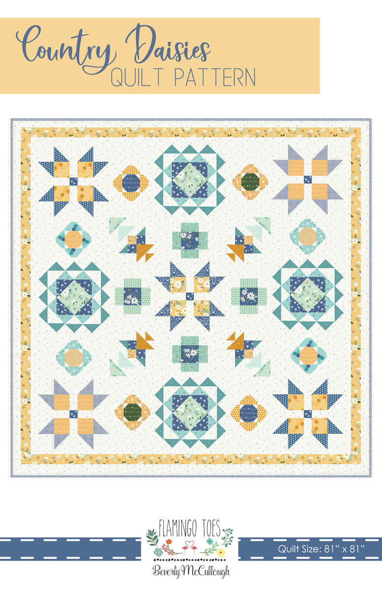 Country Daisies PDF Quilt Pattern – Flamingo Toes