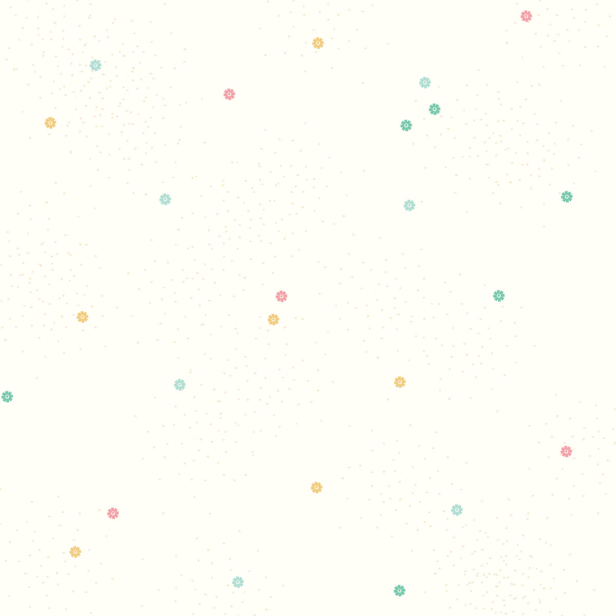 Dainty Daisy Cloud Vintage Pastels Yardage – Flamingo Toes