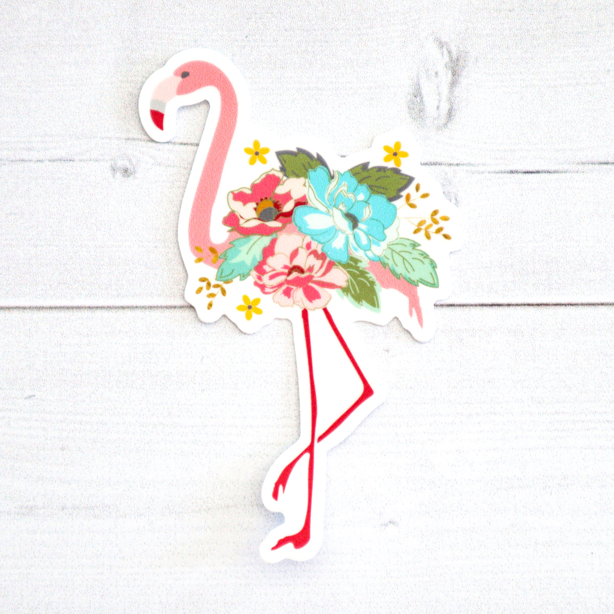 Floral Flamingo Sticker – Flamingo Toes
