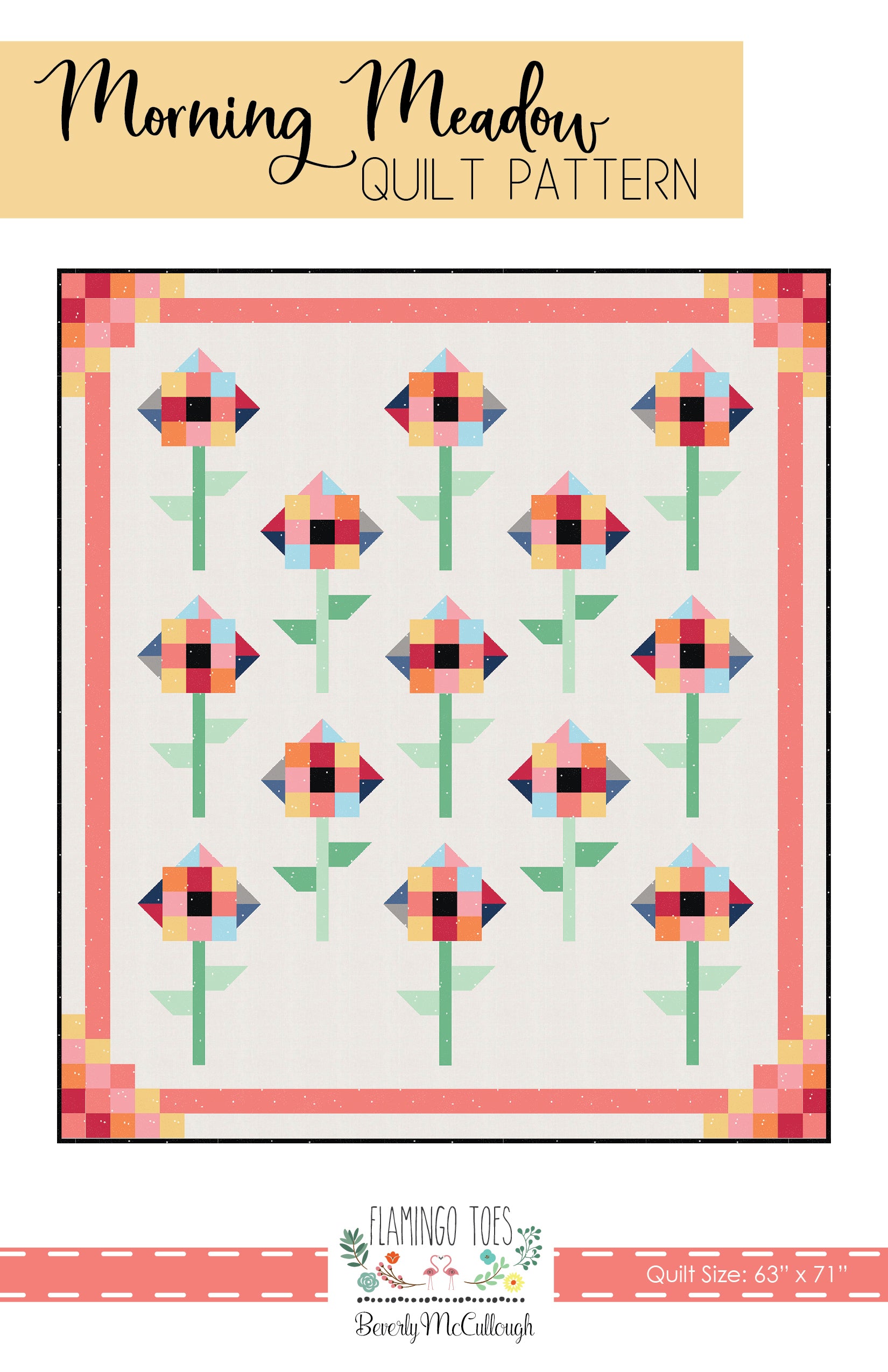 Morning Meadow Quilt Paper Pattern – Flamingo Toes