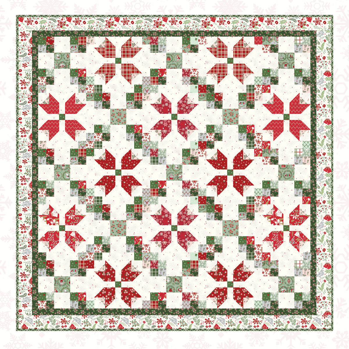 Patchwork Blooms Quilt PDF Pattern – Flamingo Toes