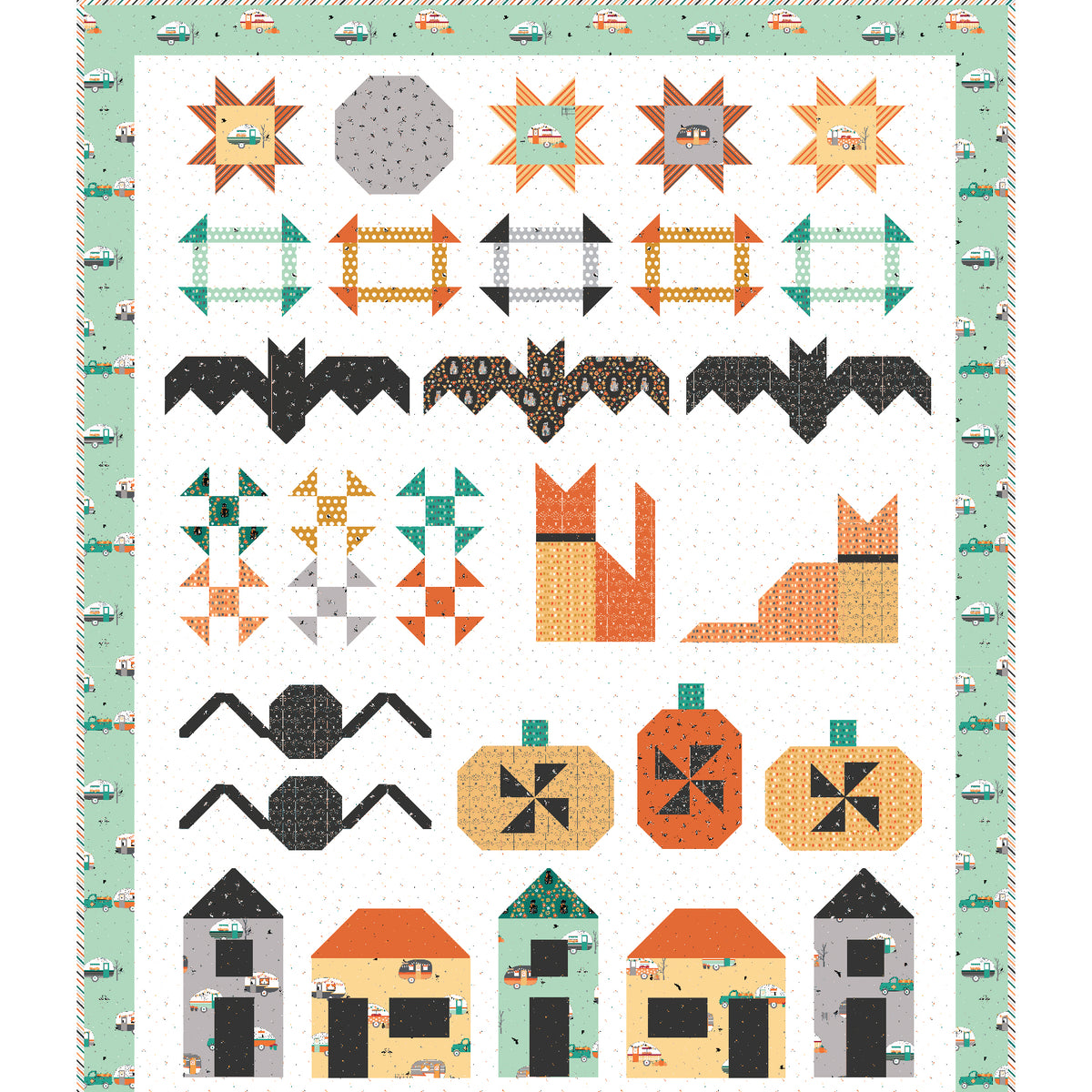 Spooky Lane Quilt Paper Pattern – Flamingo Toes