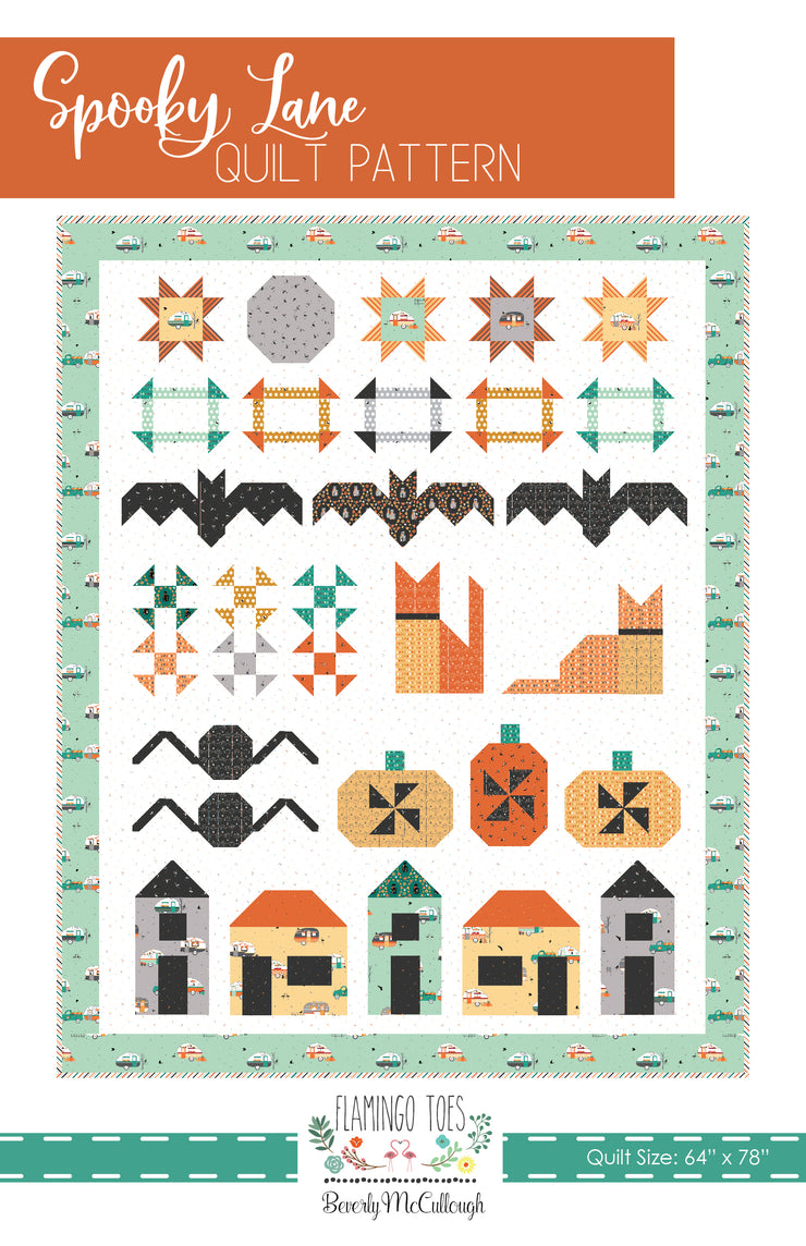 Spooky Lane Quilt Paper Pattern – Flamingo Toes