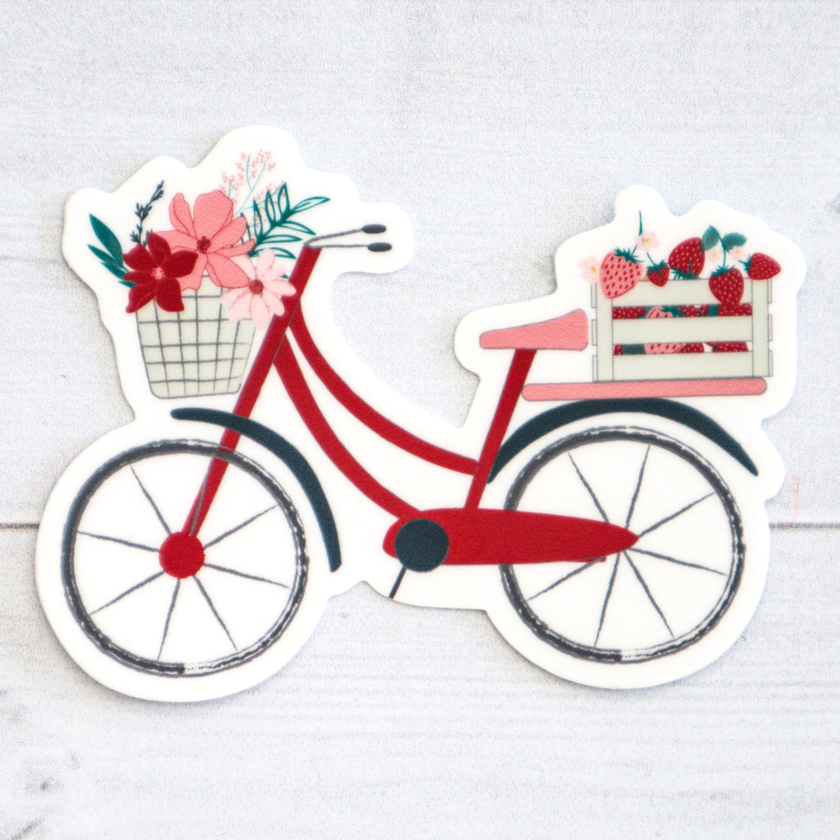 Berry Basket Bicycle Sticker – Flamingo Toes