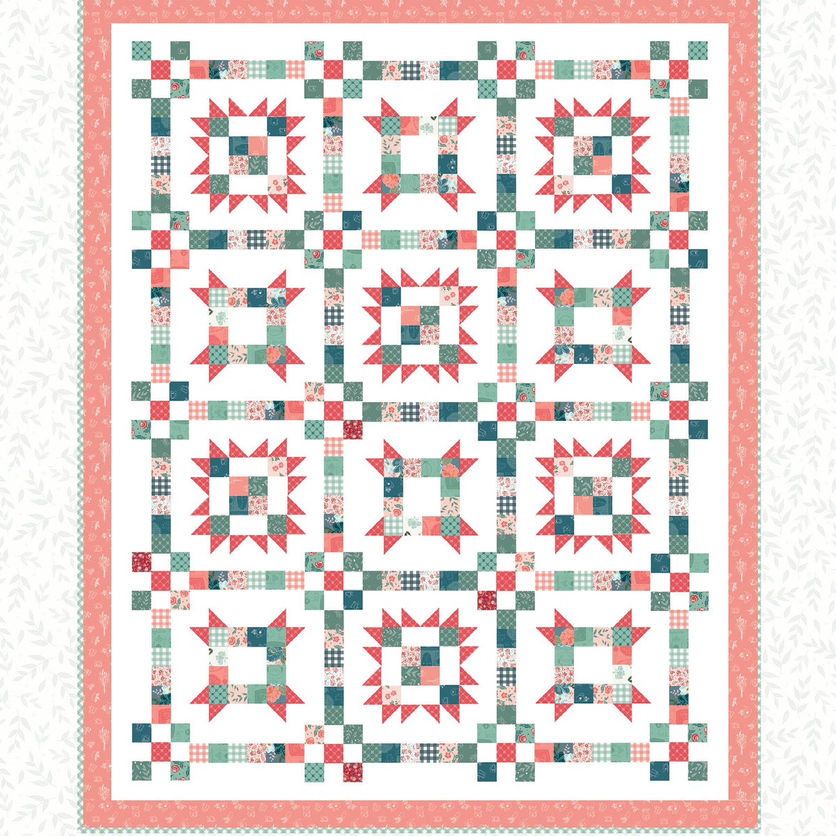 Tea Cakes Quilt PDF Pattern – Flamingo Toes