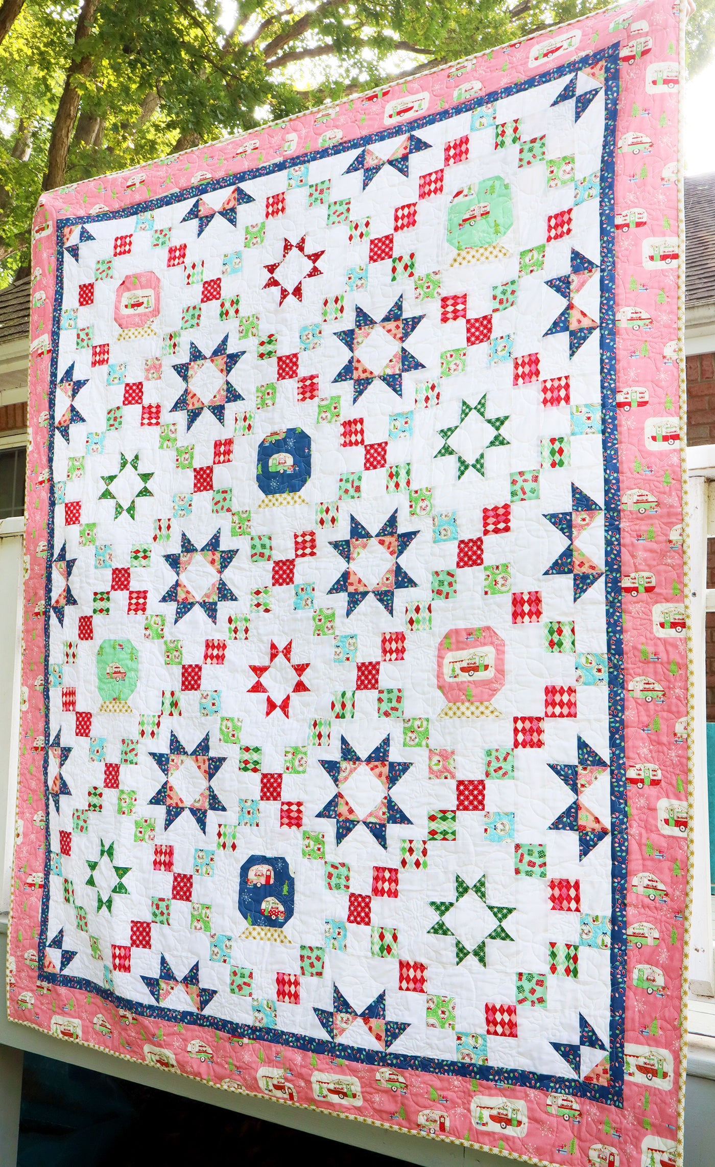 Starry Snow Globe Quilt PDF Pattern – Flamingo Toes