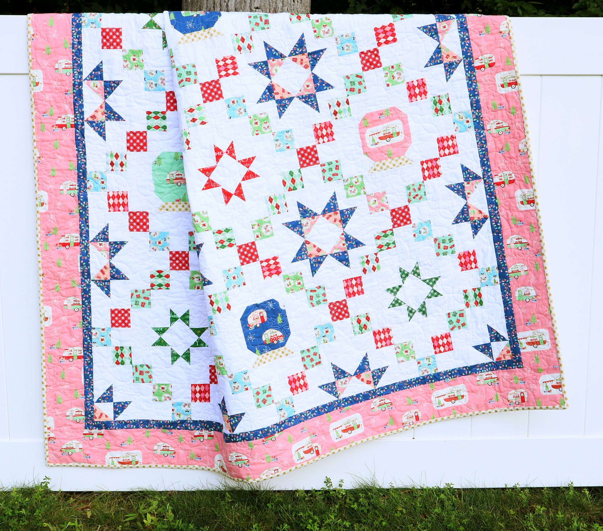 Starry Snow Globe Quilt PDF Pattern – Flamingo Toes