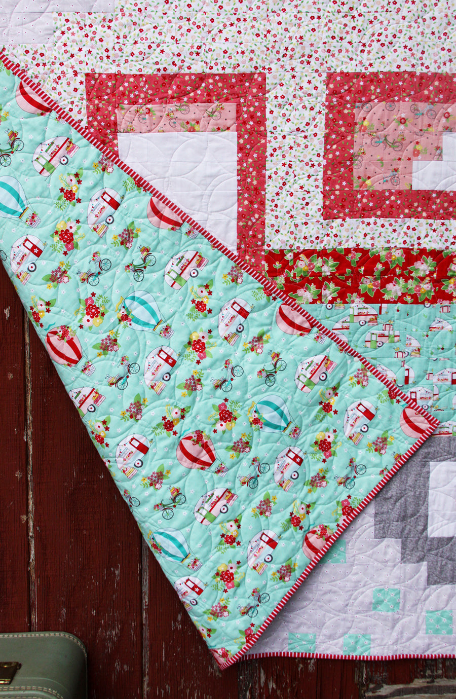 Pixelated Camper Quilt PDF Pattern – Flamingo Toes
